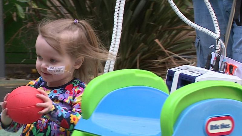 Toddler who spent life in hospital gets heart transplant - BBC News