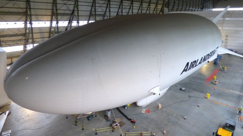 Airlander 10 crash-landed after mooring line snagged power cables - BBC ...