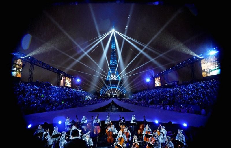 Spectacular photos from the Paris 2024 Olympic opening ceremony - BBC News