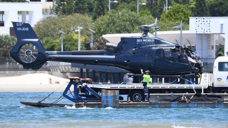 Australia helicopter collision: Passenger tapped pilot before crash ...