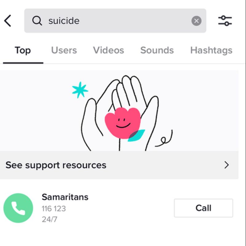 Mental Health Tiktok Rolls Out Support To Combat Suicide Searches
