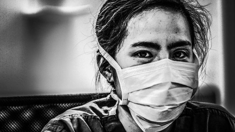 Coronavirus: Mask photos show 'emotions and tiredness' of Ipswich NHS ...