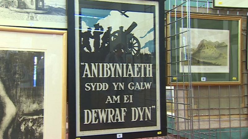 Welsh language WW1 poster sells for £440 at auction - BBC News