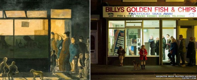 Pitmen Painters' art re-imagined by Ashington photographers - BBC News
