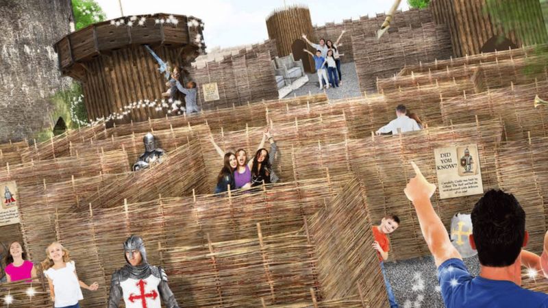 Caerphilly Castle plans for dragons' lair, maze and siege engines - BBC ...