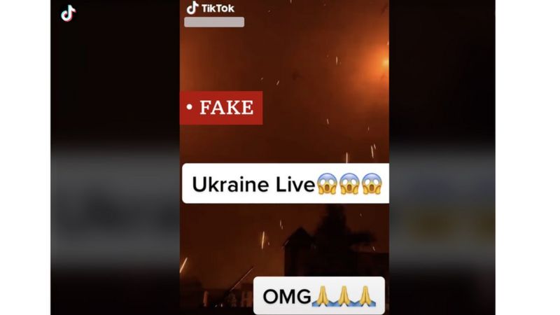 Ukraine war: False TikTok videos draw millions of views - BBC News