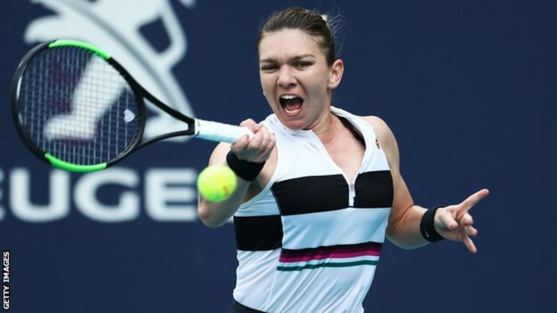 Miami Open 2019: Simona Halep through to semis - BBC Sport