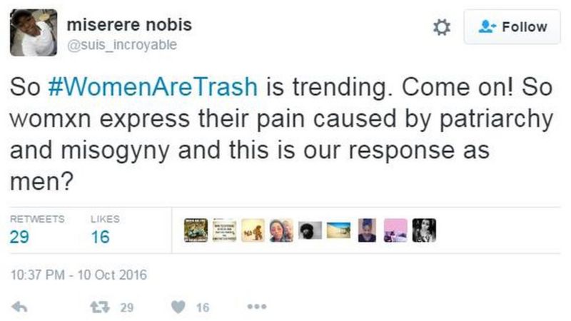 Why 'Women Are Trash' trended on a day celebrating girls - BBC News