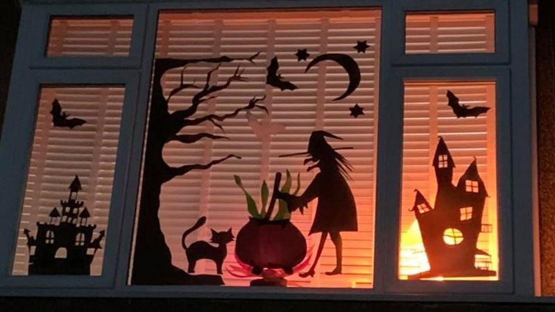 Witchy windows: Scots decorate homes for Halloween - BBC News