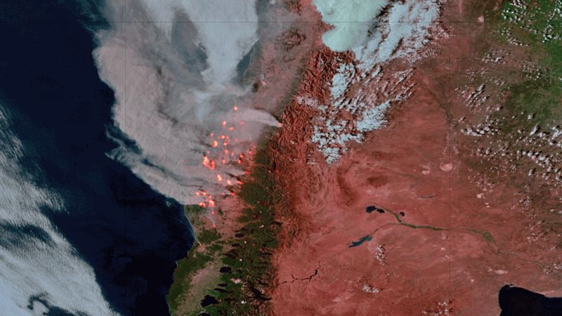 Incendios en Chile: las imágenes satelitales que muestran la magnitud ...
