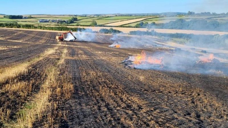 Wildfires continue across Cornwall and Devon - BBC News