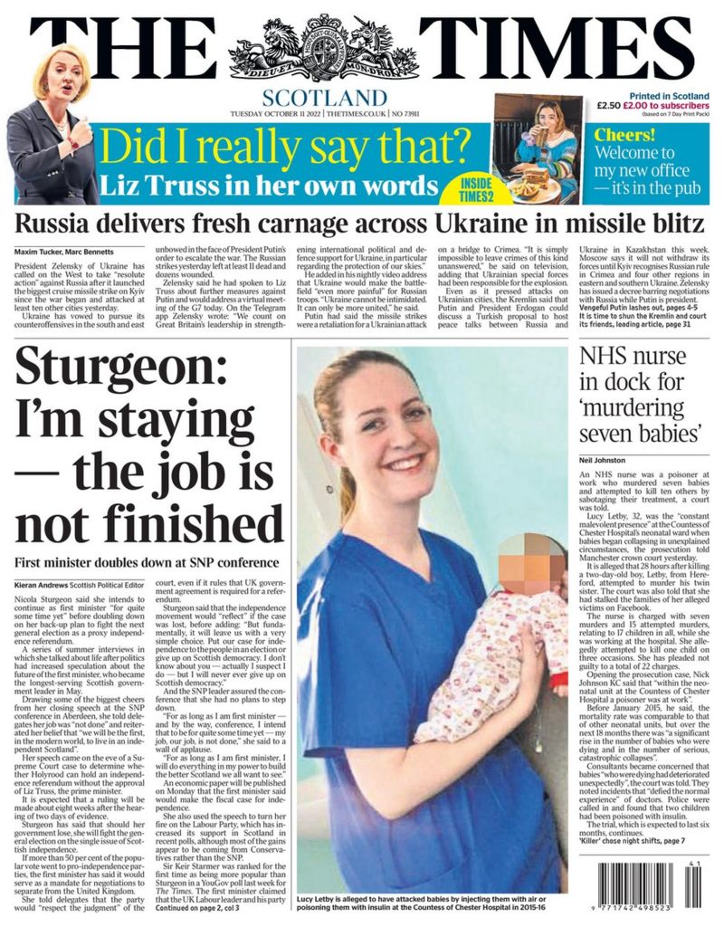 Scotland's papers: '£20bn Indy Scotland boost' and the 'baby poisoner ...