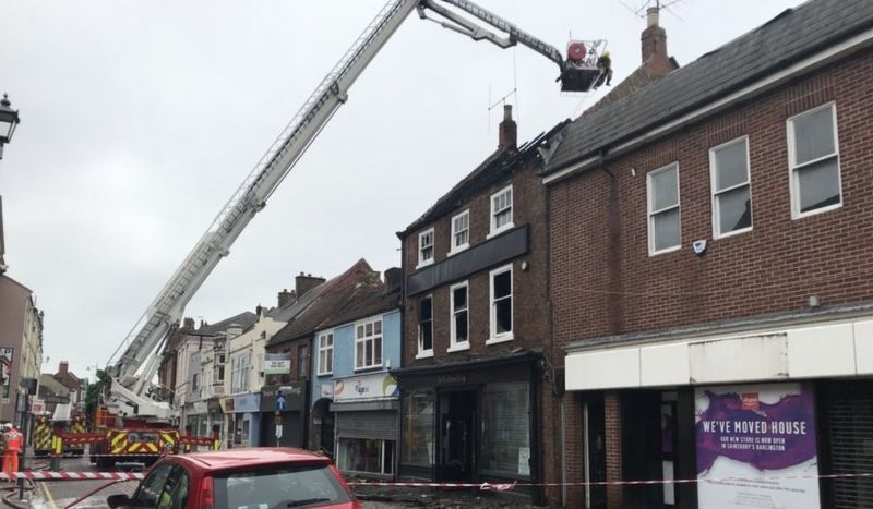 Darlington fire victim arrested on arson suspicion - BBC News