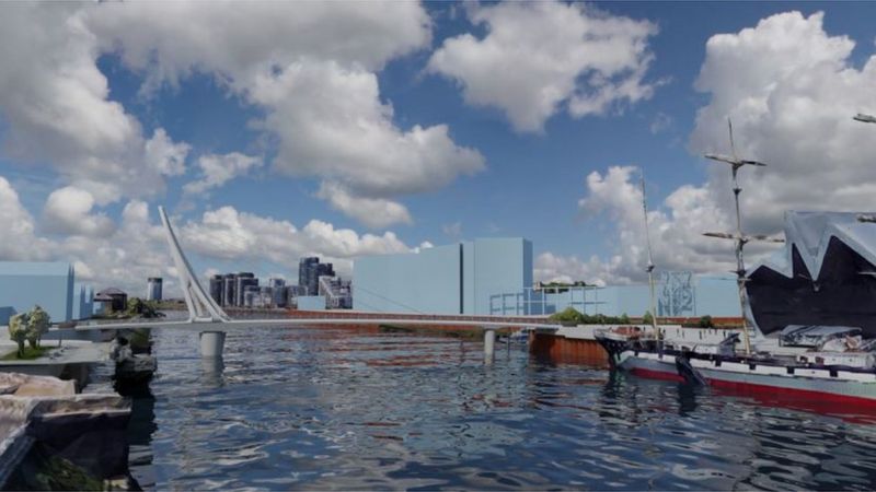 Final design for Govan-Partick bridge across the Clyde unveiled - BBC News