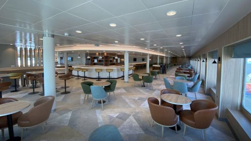First look at inside of new £78m Isle of Man passenger ferry - BBC News