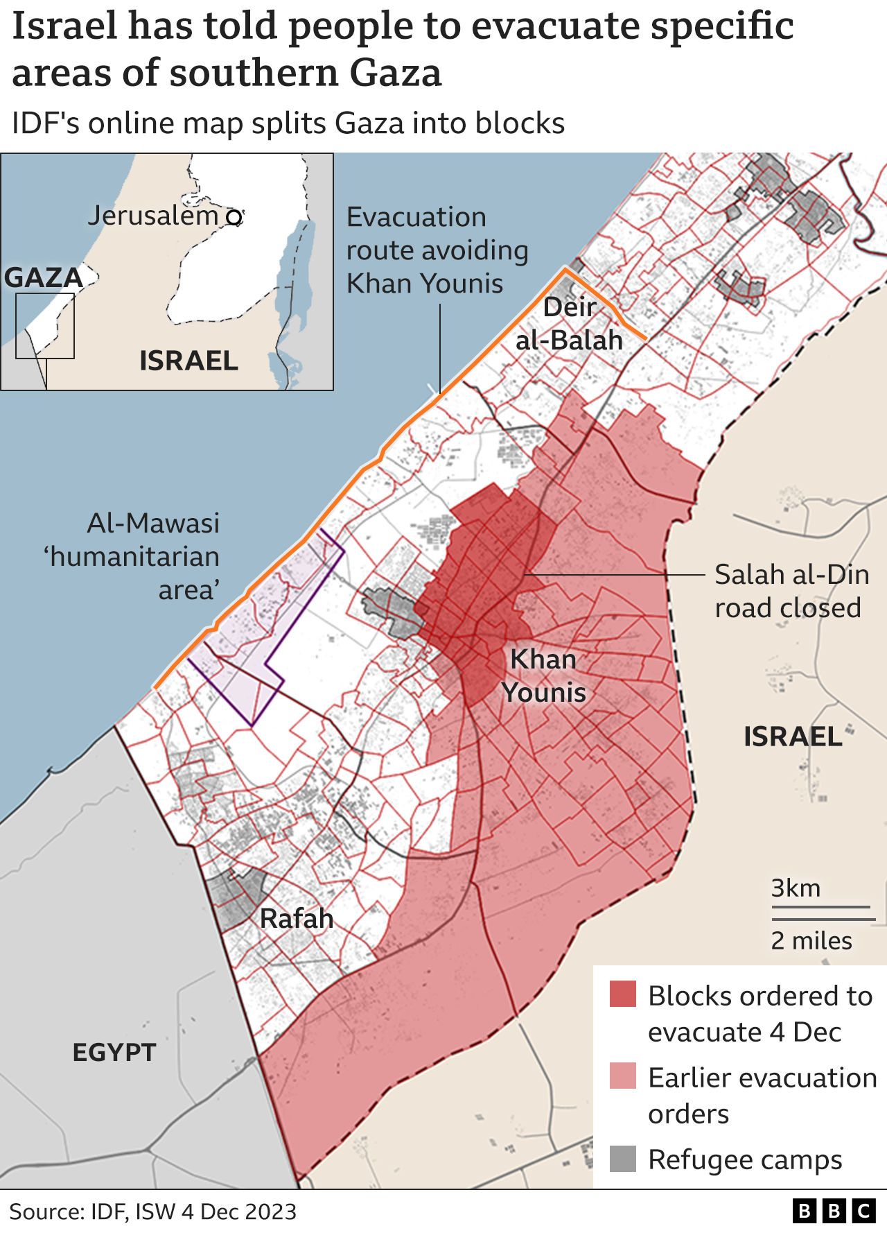 Israel’s new Gaza evacuation zones leave Palestinians few places to go ...