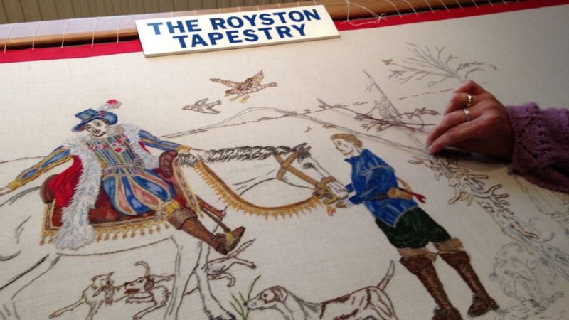 Royston Tapestry stitched over 25 years to go on tour - BBC News