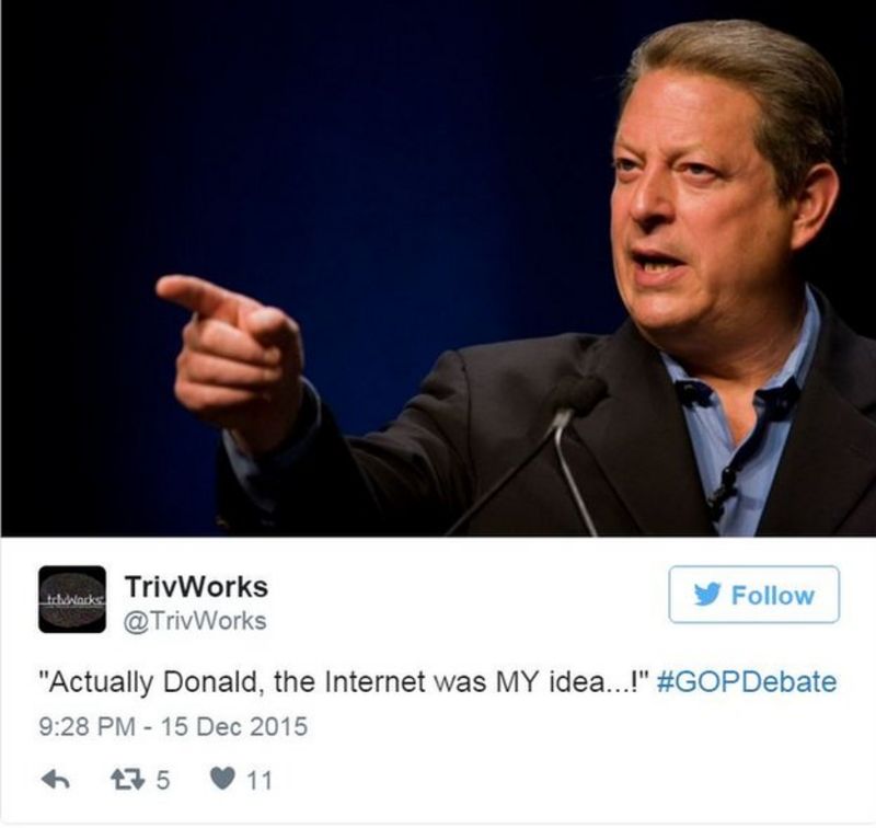 Republican debate: Tweeters mock Trump's internet call - BBC News