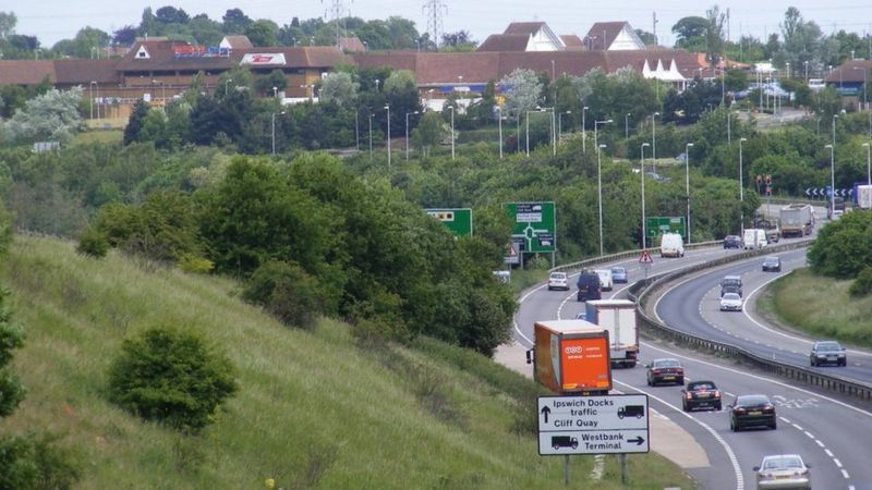Copdock Interchange: Views wanted on A12/A14 junction changes - BBC News