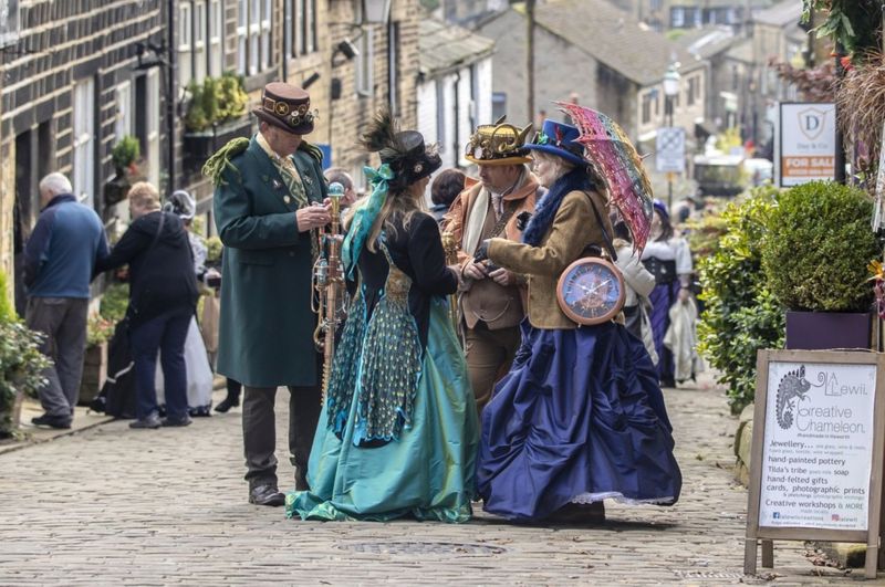 Steampunk festival held in Bronte's Haworth - BBC News
