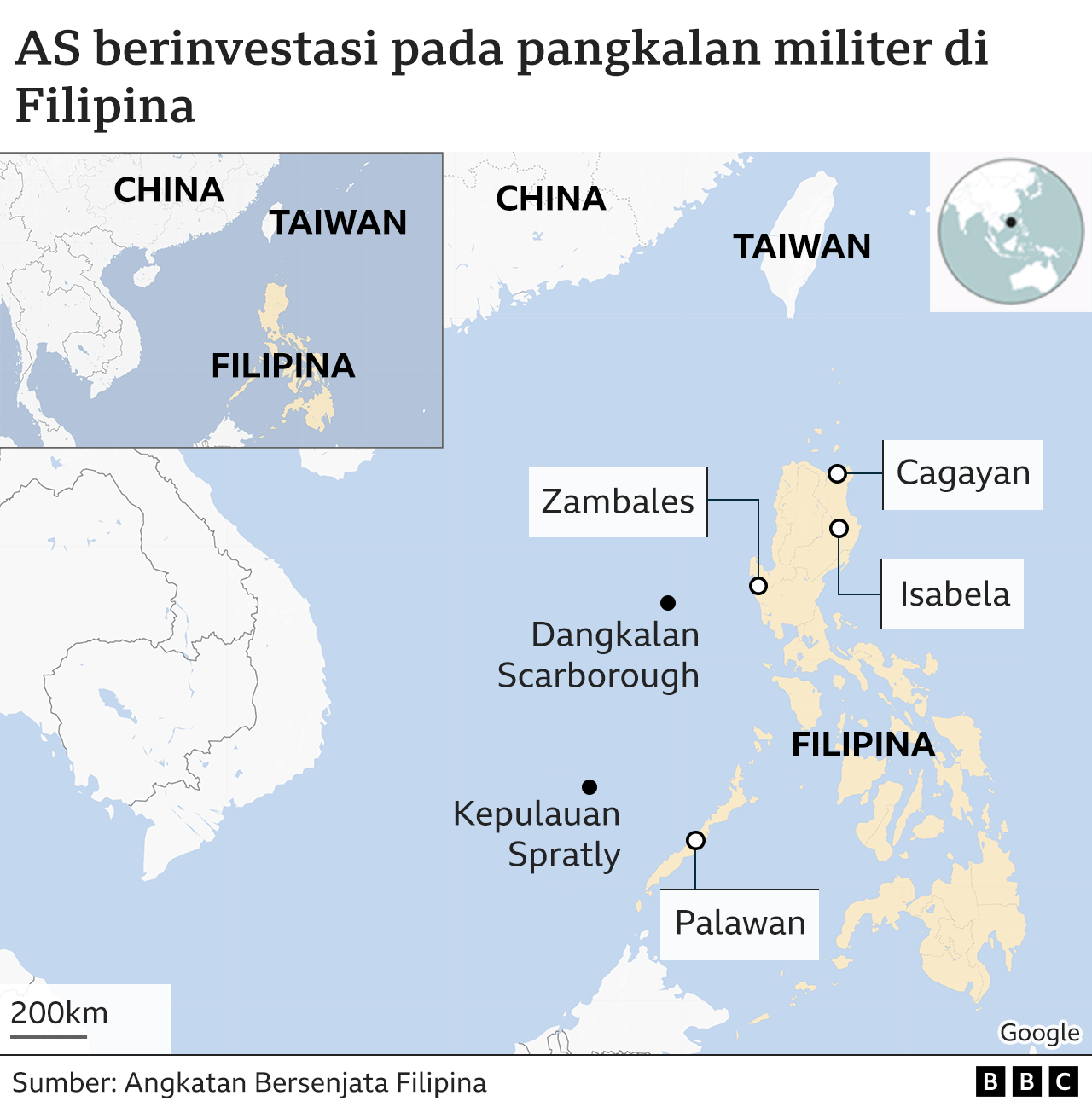 AS amankan akses pangkalan militer di Filipina demi awasi China - BBC ...