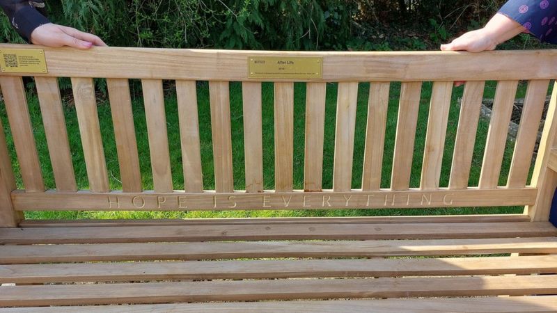 After Life bench inspired by Ricky Gervais show installed in Reading ...