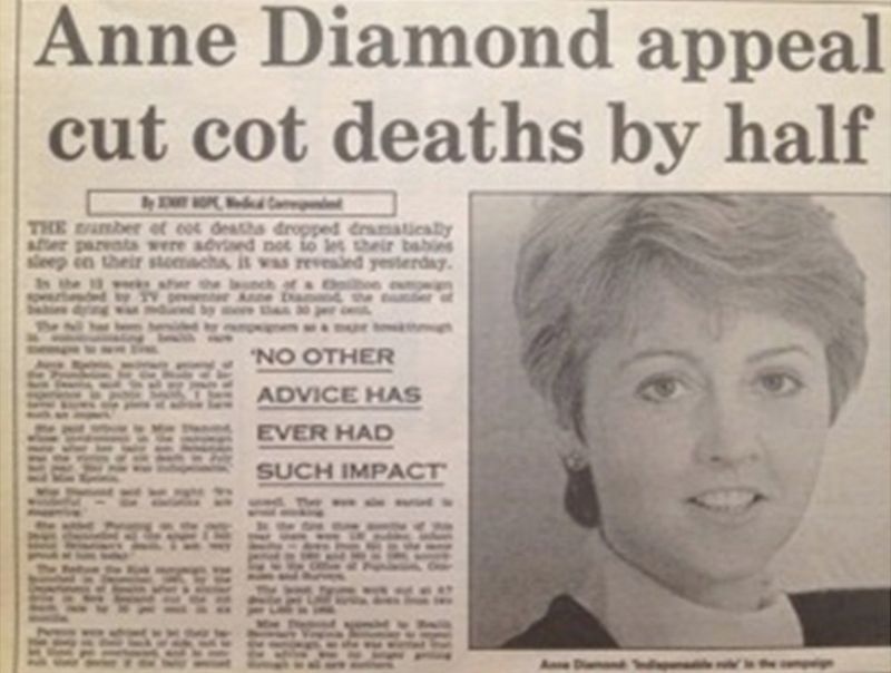 Cot death: How Anne Diamond helped save thousands of babies - BBC News