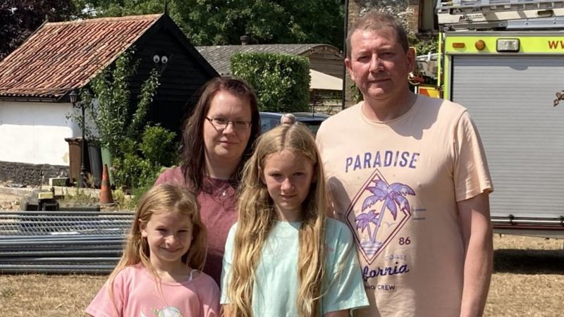 Ashill heatwave fire families devastated and made homeless - BBC News