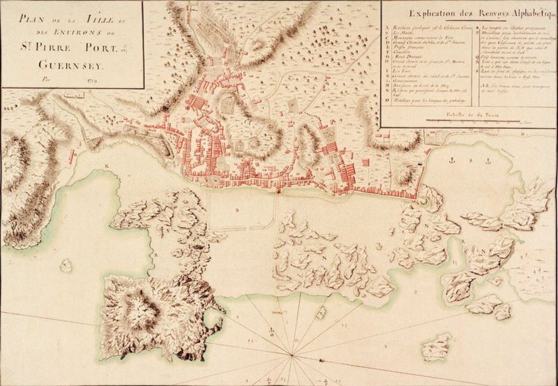 'Unique' 18th Century map of St Peter Port sells for £10k - BBC News