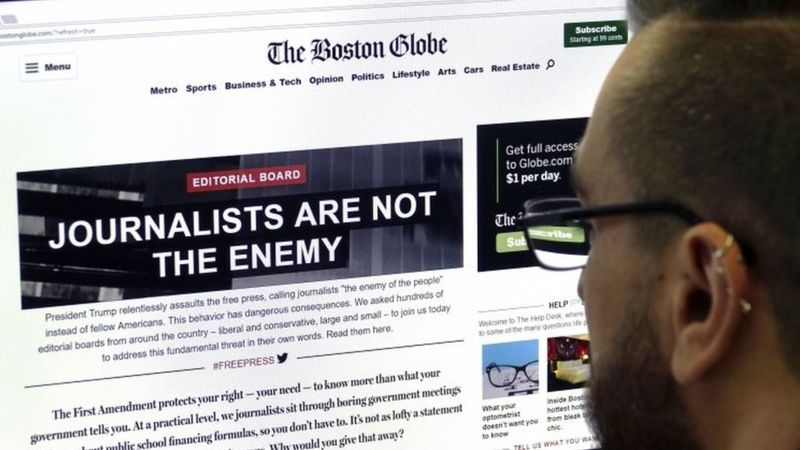 Man charged over threats against reporters who criticised Trump - BBC News