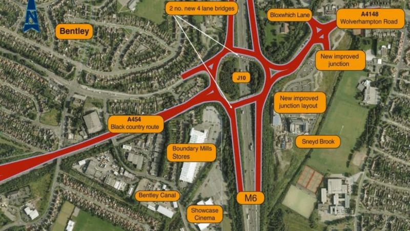 M6 junction 10 scheme to start in 2018 - BBC News