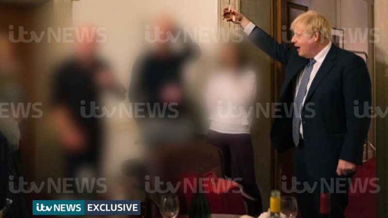 Partygate: Boris Johnson facing questions after photos emerge - BBC News