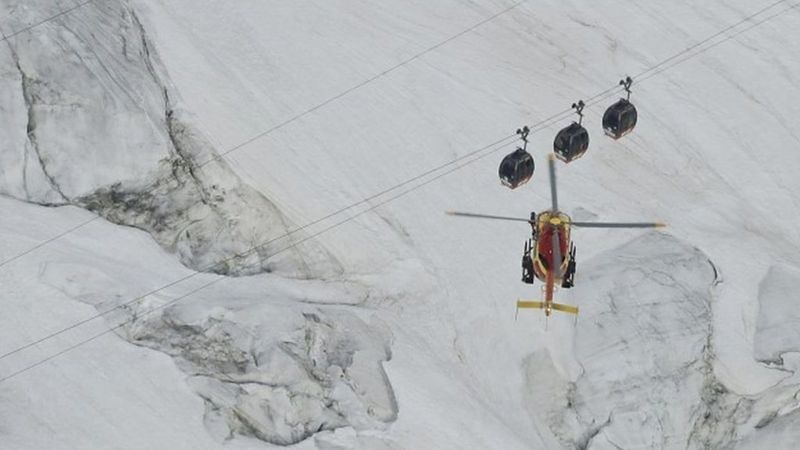 German cable car collision leaves dozens stranded in mid-air - BBC News