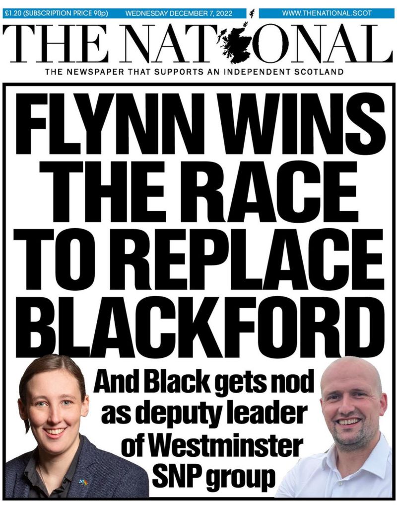 Scotland's papers: Flynn to lead SNP MPs and Mone leaves House of Lords ...