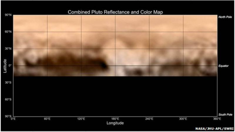 New Horizons: Pluto map shows 'whale' of a feature - BBC News