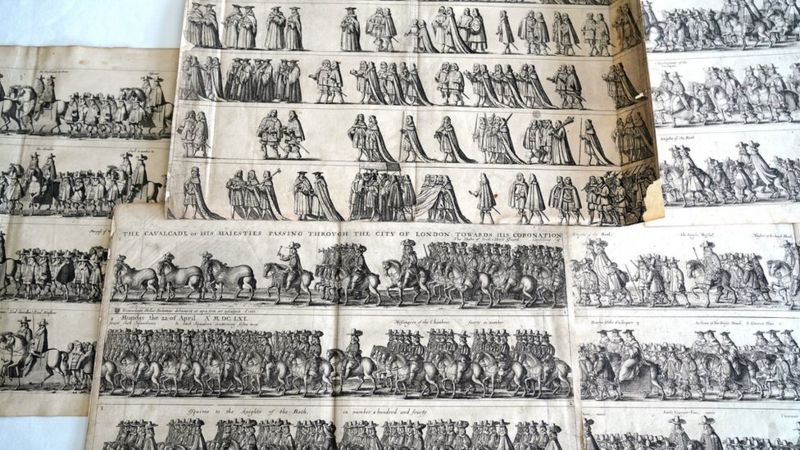 Coronation: Rare Charles II drawings found in cupboard - BBC Newsround