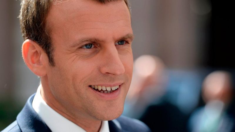 Emmanuel Macron's charm offensive in Brussels debut - BBC News