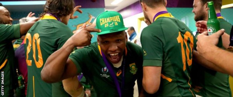 Rugby World Cup final: Inside South Africa's dressing room celebrations ...