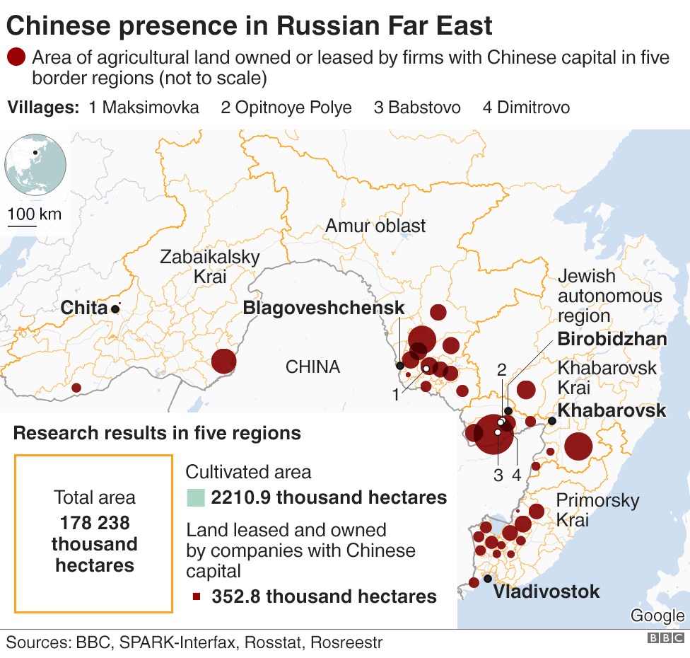 Why Chinese farmers have crossed border into Russia's Far East - BBC News