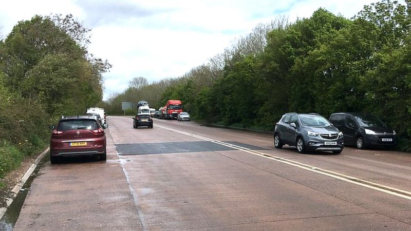 Dunball roundabout upgrade delayed until 2023 - BBC News