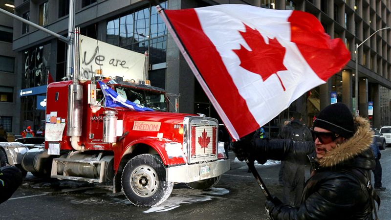 Freedom Convoy: How might Canada's trucker protest end? - BBC News