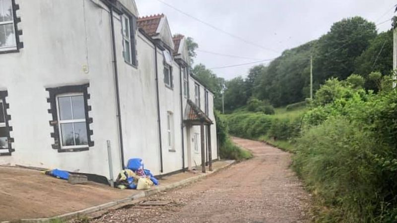 Woman whose family displaced by Chard flooding remaining positive - BBC ...