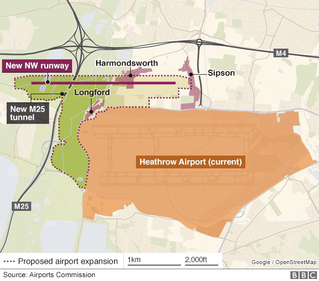 Heathrow Airport: Cabinet approves new runway plan - BBC News