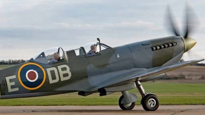 Crashed WW2 Spitfire's first flight since 1944 - BBC News