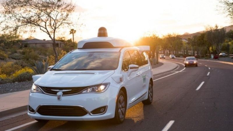 Waymo Self Driving Taxi Confused By Traffic Cones Flees Help Bbc News