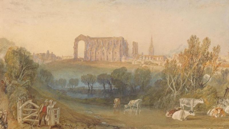 JMW Turner painting goes on display for first time since 1833 - BBC News