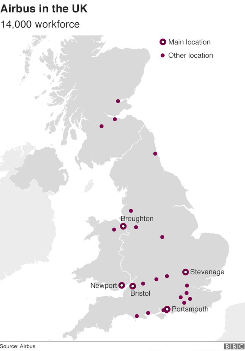Airbus warns no-deal Brexit could see it leave UK - BBC News