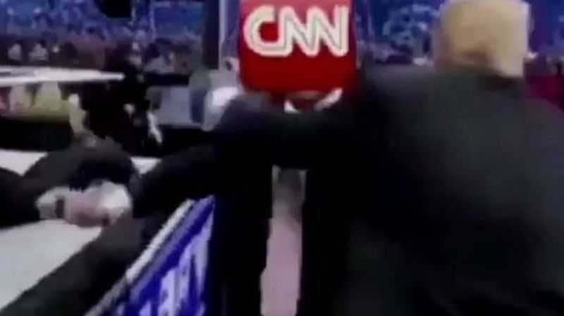 CNN contributor joins Trump's 'real news' show - BBC News