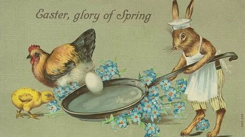 The odd world of Victorian Easter cards - BBC News