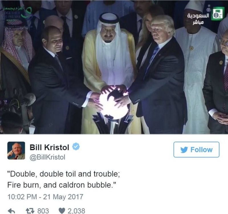 'Fire burn and cauldron bubble': Trump and the glowing orb - BBC News